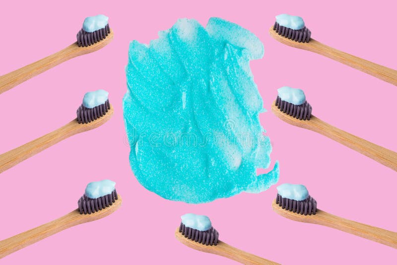 Blue Toothpaste Texture Background Stock Image - Image of concept ...