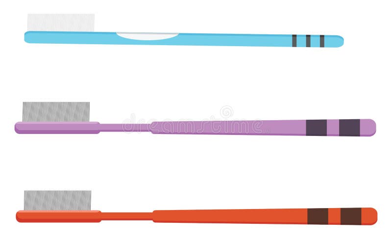 Toothbrushes, icon stock vector. Illustration of background - 261379288