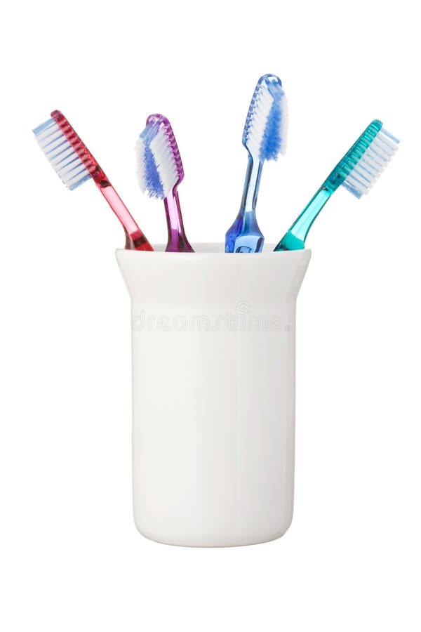 Toothbrushes Isolated on White Background Stock Photo - Image of cutout ...