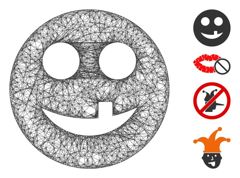 Toothless Smiley Web Vector Mesh Illustration Stock Illustration ...