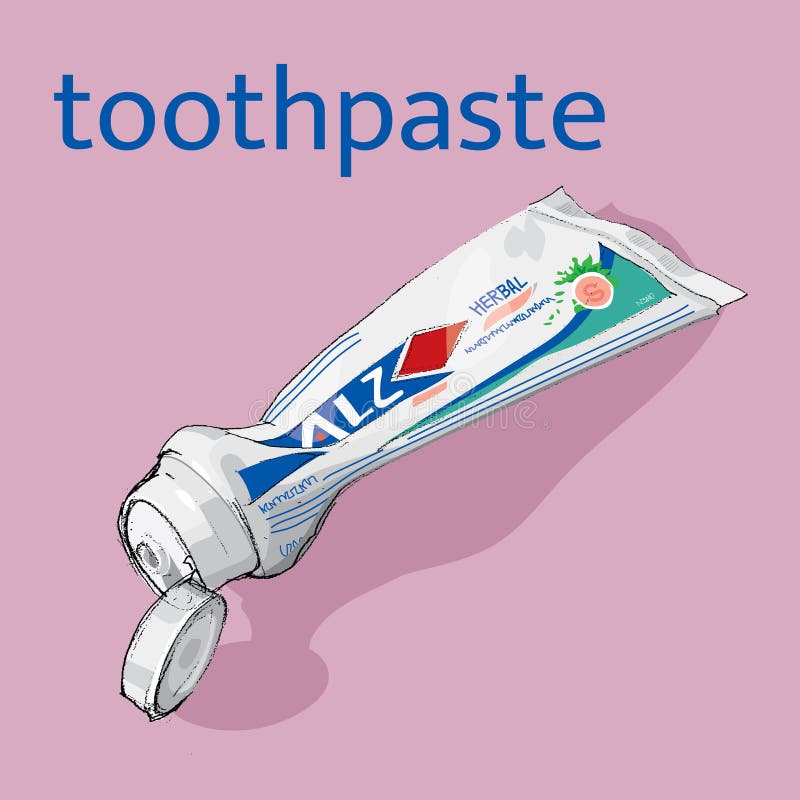 Toothpaste Drawing Sketch Pencil Style Stock Illustration ...