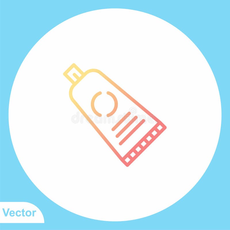 Toothpaste Flat Vector Icon Sign Symbol Stock Illustration ...
