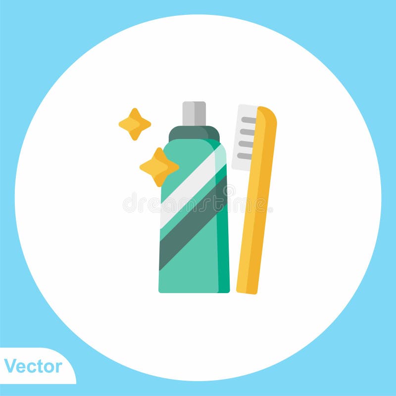 Toothpaste Flat Vector Icon Sign Symbol Stock Illustration ...