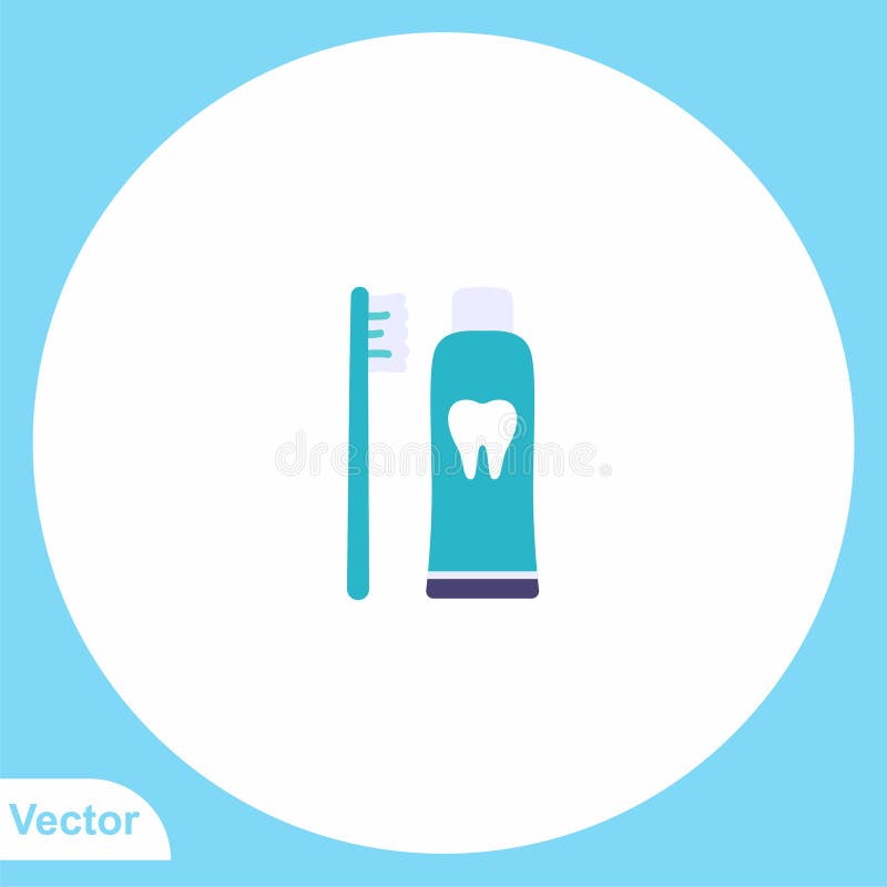 Toothpaste Flat Vector Icon Sign Symbol Stock Vector - Illustration of ...