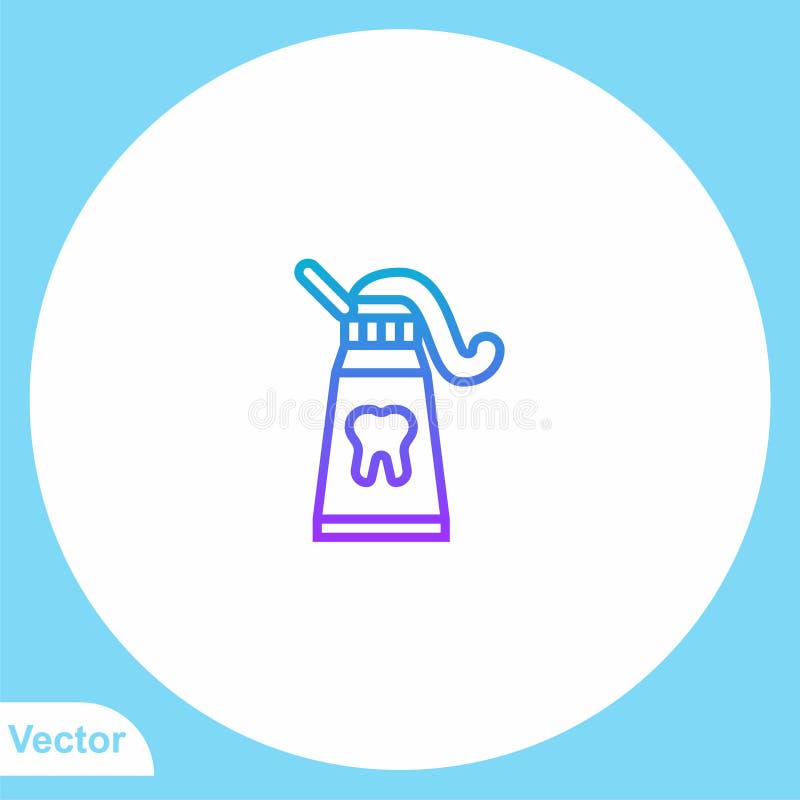 Toothpaste Flat Vector Icon Sign Symbol Stock Vector - Illustration of ...