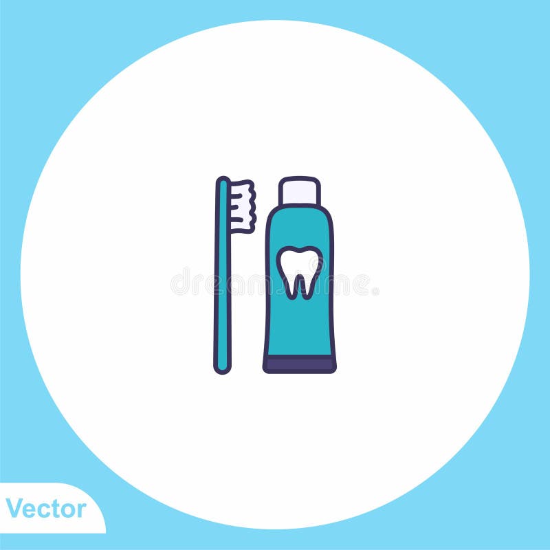 Toothpaste Flat Vector Icon Sign Symbol Stock Vector - Illustration of ...