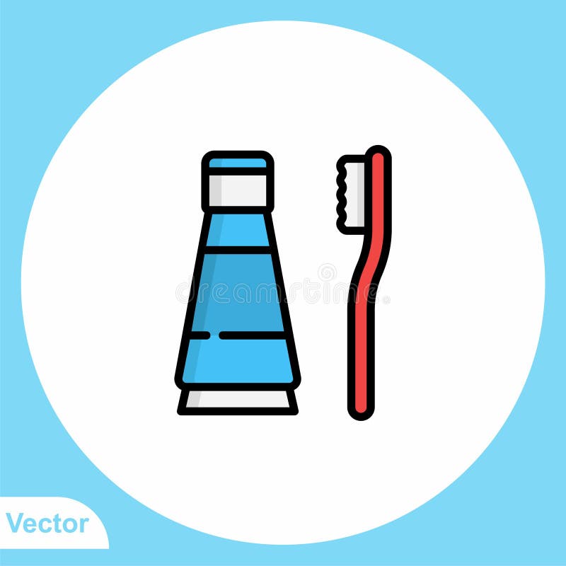 Toothpaste Flat Vector Icon Sign Symbol Stock Illustration ...