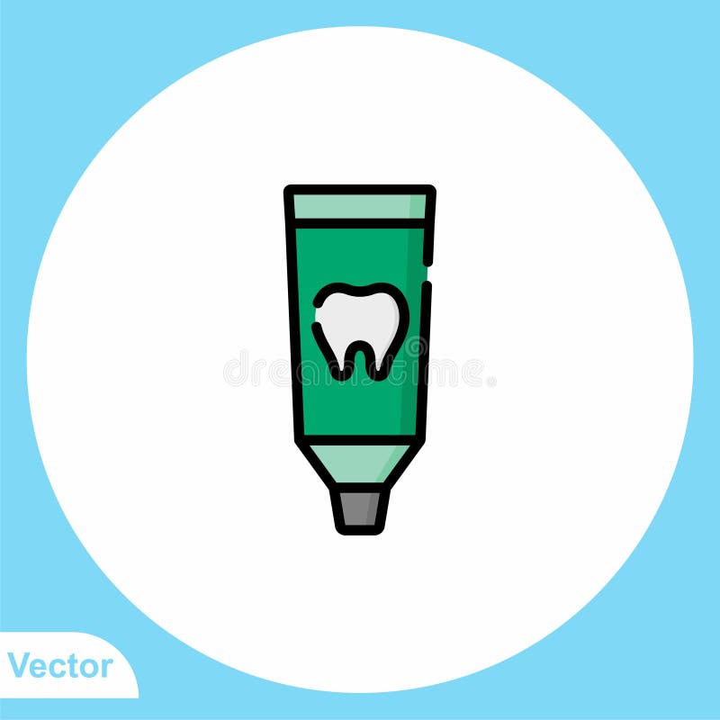 Toothpaste Flat Vector Icon Sign Symbol Stock Illustration ...