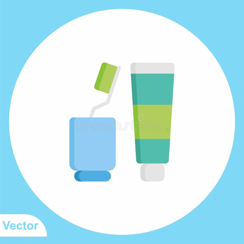 Toothpaste Flat Vector Icon Sign Symbol Stock Illustration ...