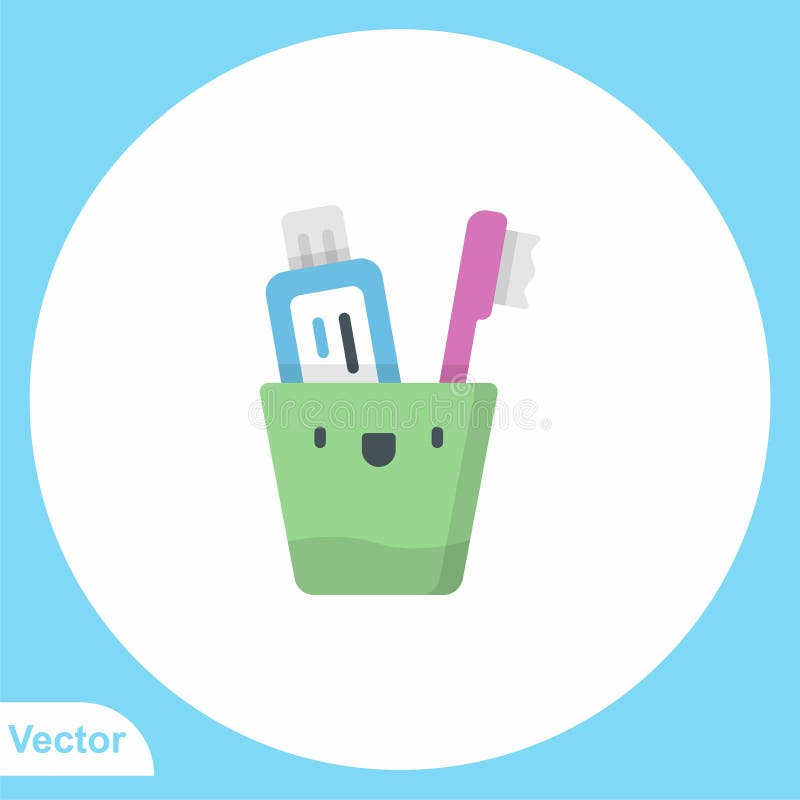 Toothpaste Flat Vector Icon Sign Symbol Stock Illustration ...