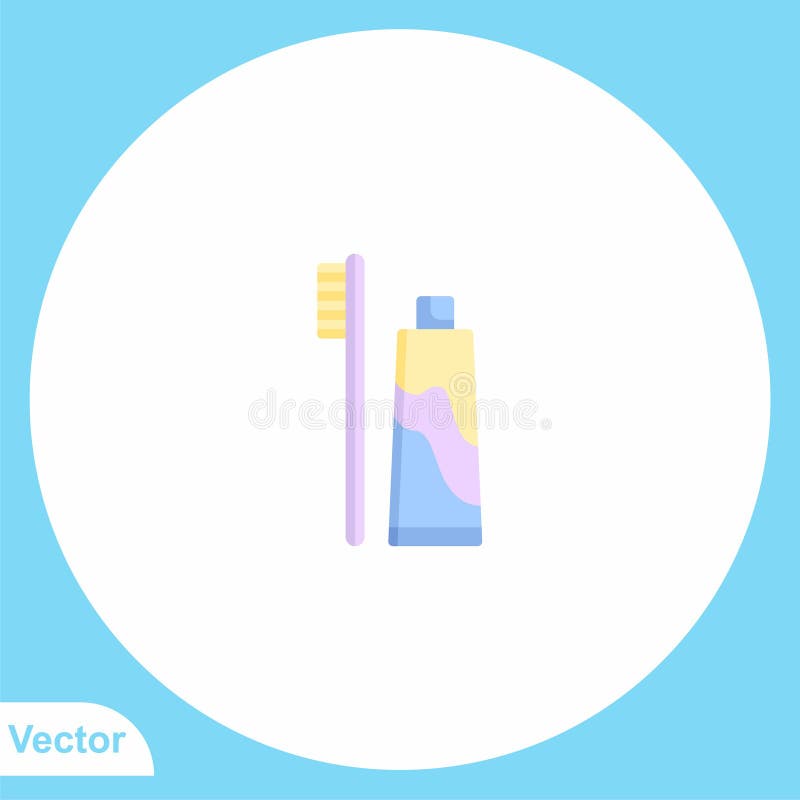 Toothpaste Flat Vector Icon Sign Symbol Stock Vector - Illustration of ...