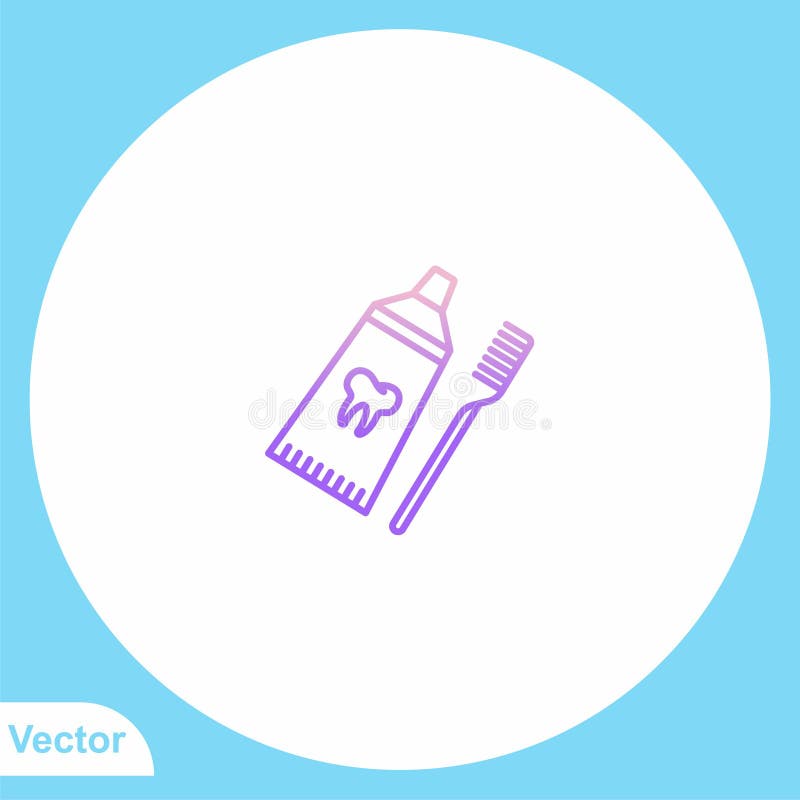 Toothpaste Flat Icon Sign Symbol Stock Illustration - Illustration of ...
