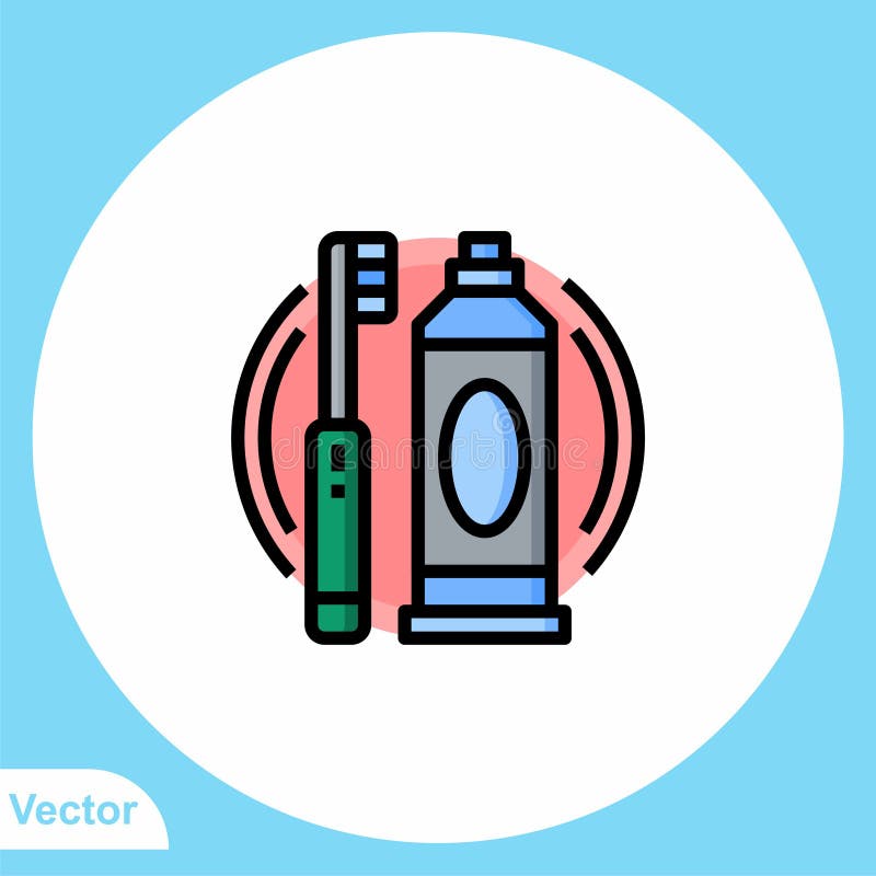 Toothpaste Flat Vector Icon Sign Symbol Stock Illustration ...