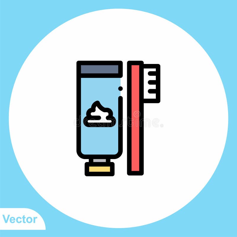 Toothpaste Flat Vector Icon Sign Symbol Stock Illustration ...