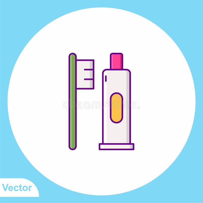 Toothpaste Flat Vector Icon Sign Symbol Stock Illustration ...