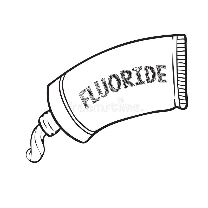 Toothpaste with Fluoride stock vector. Illustration of vector - 267528911