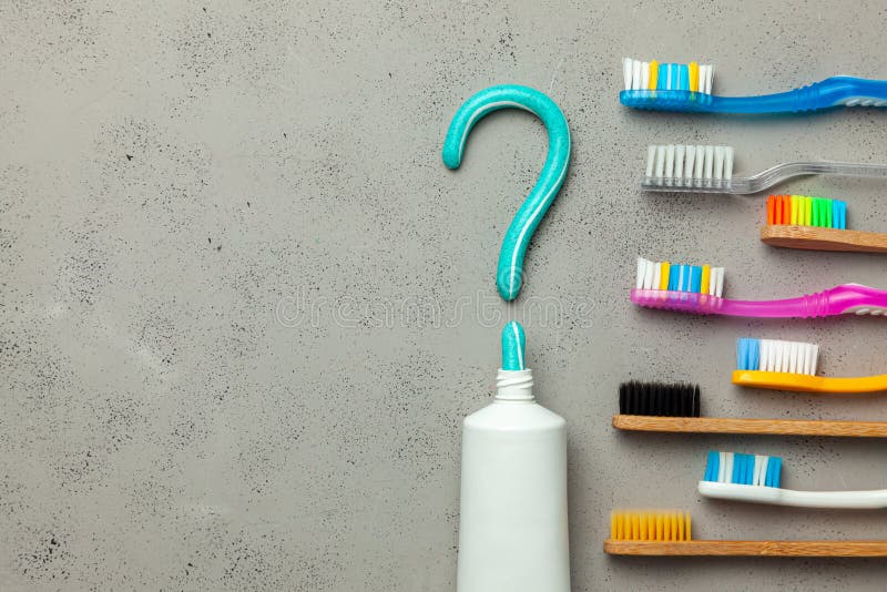 Toothpaste in the Form of a Question Mark and Many Different and ...