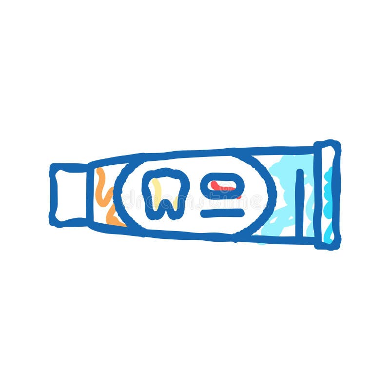Toothpaste Icon Doodle Illustration Stock Vector - Illustration of ...