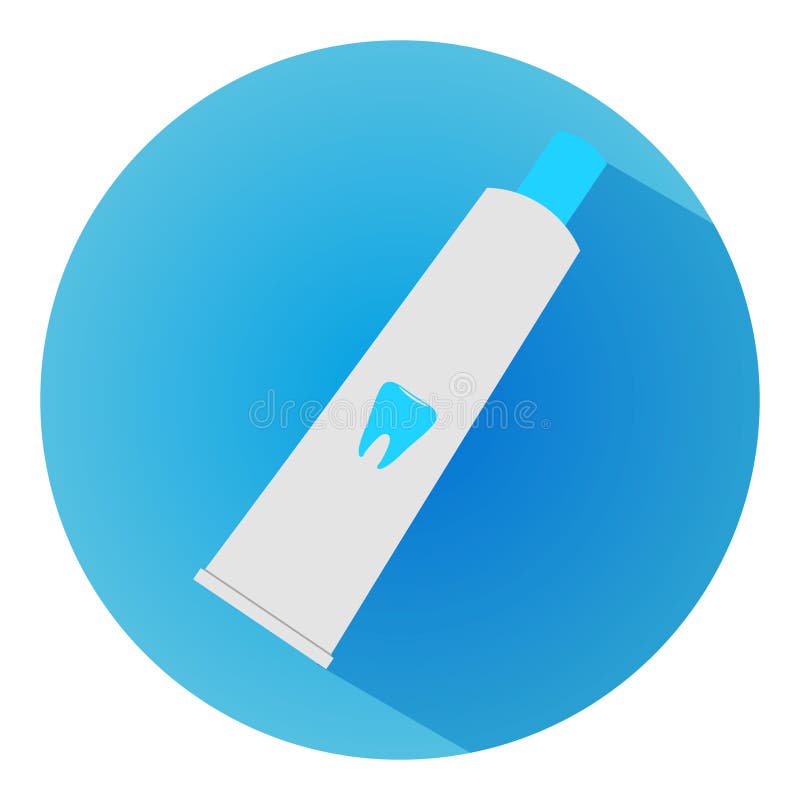 Toothpaste Icon, Illustrated in a Flat Style Design of Vector ...