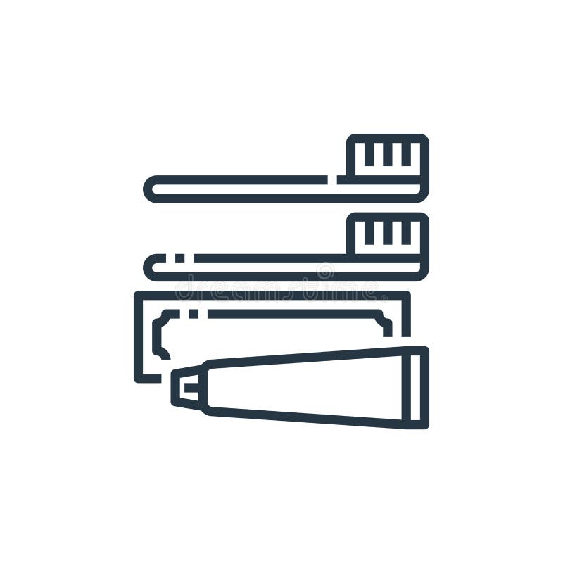 Toothpaste Icon Vector from Hotel Essentials Concept. Thin Line ...