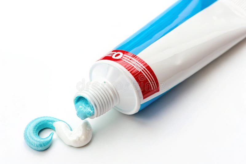 Toothpaste Isolated on White Background. Top View Stock Illustration ...