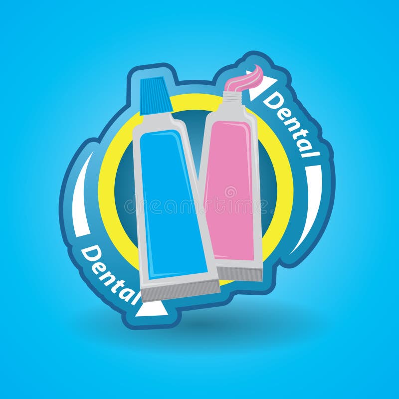 Toothpaste Label. Vector Illustration Decorative Design Stock Vector ...