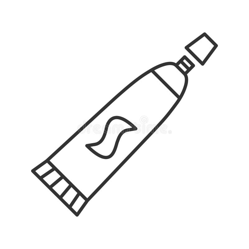 Toothpaste linear icon stock vector. Illustration of concept - 200415782