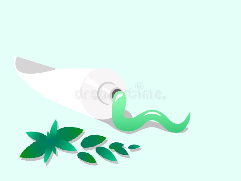 Toothpaste with mint stock vector. Illustration of tube - 39943537
