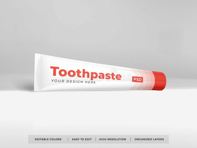 Toothpaste Packaging 3D Illustration Mockup Scene Stock Illustration ...