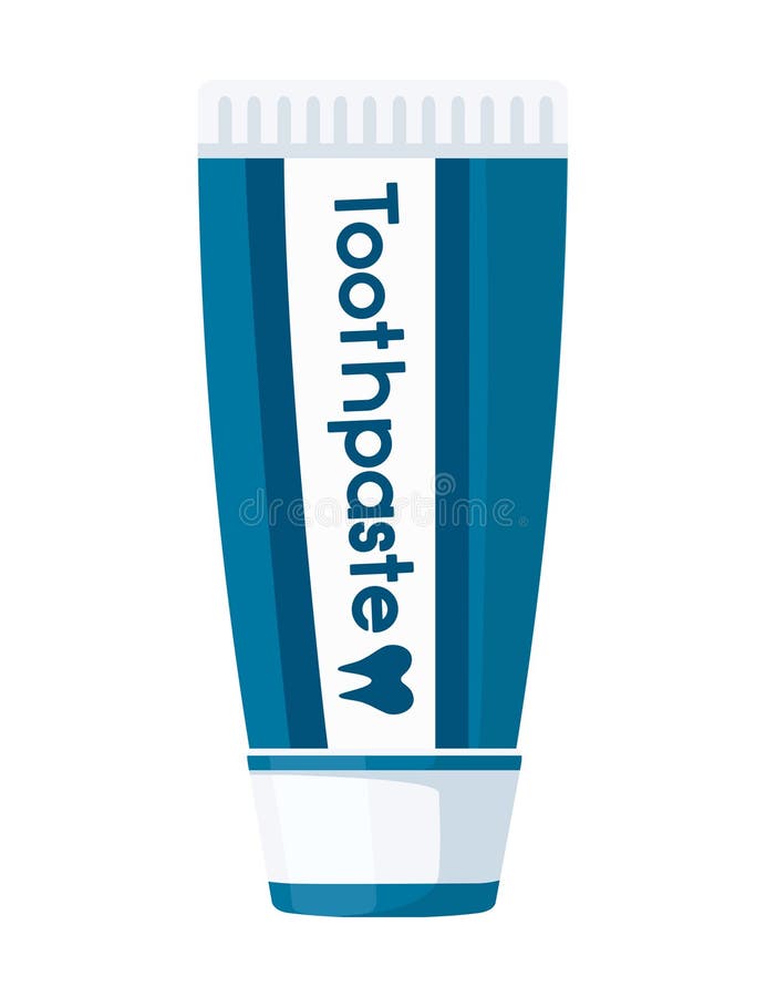 Toothpaste in a Plastic Tube with a Label Vector Illustration Isolated ...
