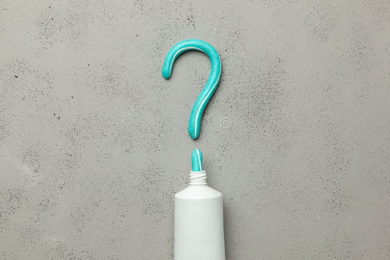 Toothpaste in the Shape of a Question Mark. Concept of How To Choose a ...