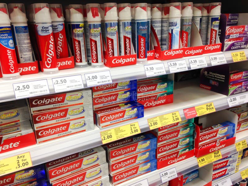 Toothpaste on the Shelves - Colgate Editorial Image - Image of cleanse ...