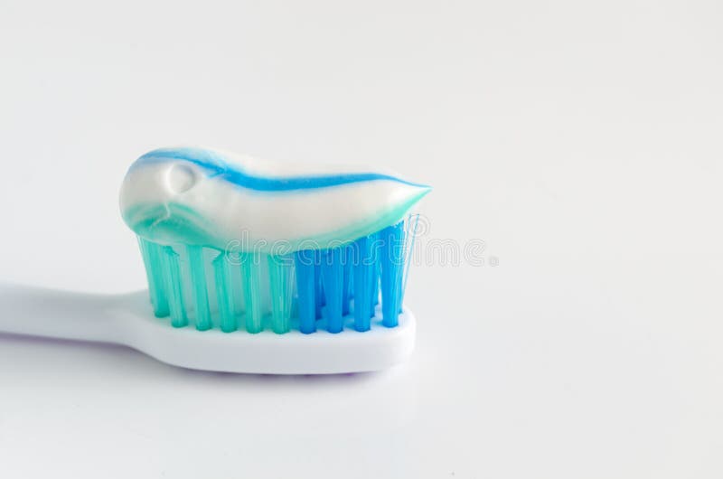 Toothpaste Squeezed on the Toothbrush Stock Image - Image of dentistry ...