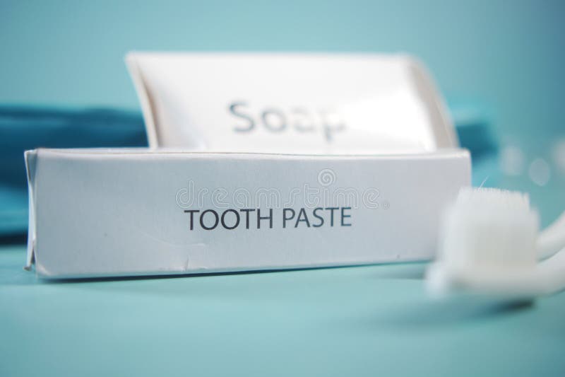 Toothpaste and Toothbrush are Arranged for a Morning Hygiene Routine ...