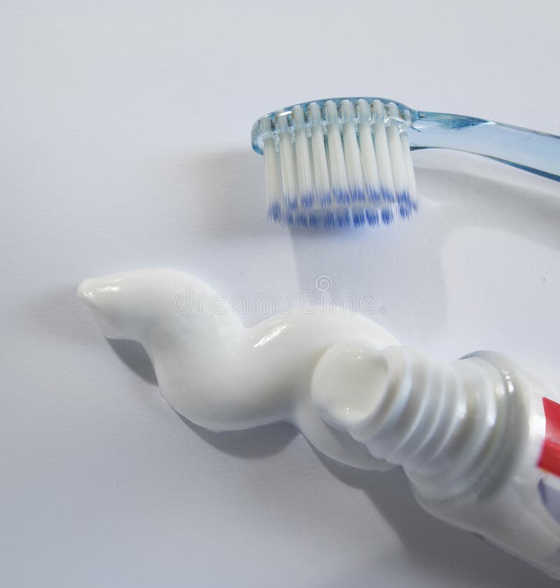 Toothpaste and Toothbrush, Bored Toothpaste Stock Photo - Image of ...