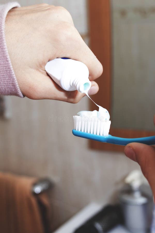 Toothpaste and toothbrush stock photo. Image of medicine - 135251150