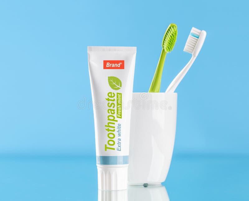 Toothpaste and Toothbrushes Stock Image - Image of mockup, health ...