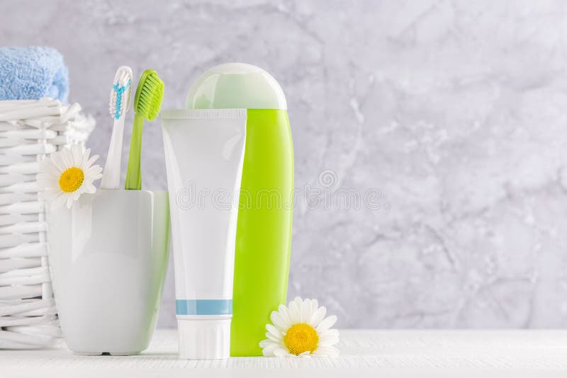 Toothpaste and Toothbrushes Stock Image - Image of essentials, cleaning ...