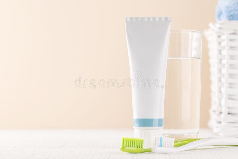 Toothpaste and Toothbrushes Stock Image - Image of minty, freshness ...