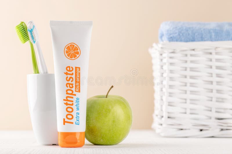 Toothpaste and Toothbrushes Stock Photo - Image of clean, minty: 282979928