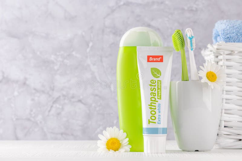 Toothpaste and Toothbrushes Stock Image - Image of tooth, essentials ...
