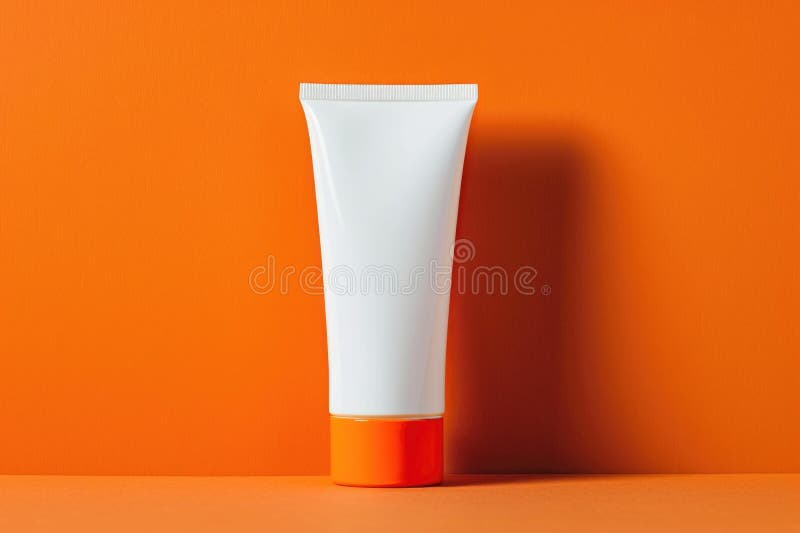 Toothpaste Tube on Bright Orange Background, Suitable for Dental ...