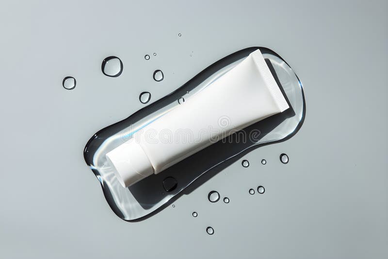 Toothpaste Tube on Clear Surface, Water Droplets Emphasize Refreshing ...