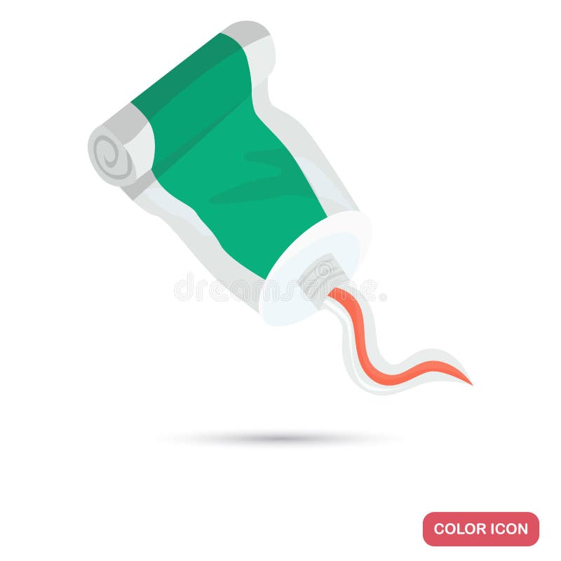 Toothpaste Tube Color Flat Icon for Web and Mobile Design Stock Vector ...
