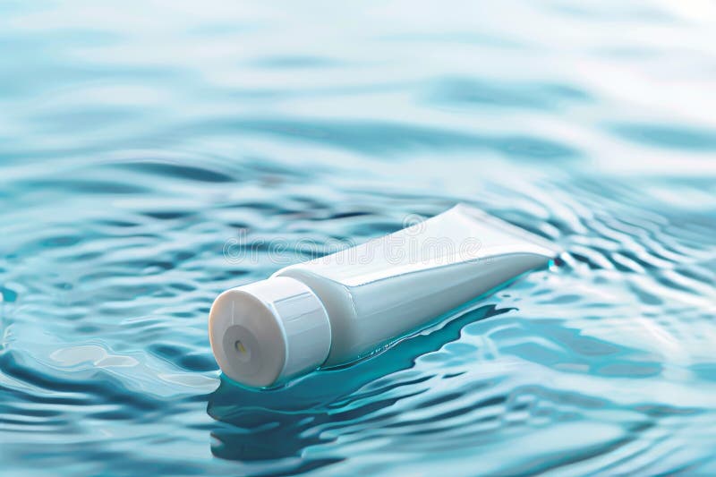 Toothpaste Tube Floating in Pool of Water Stock Image - Image of ...