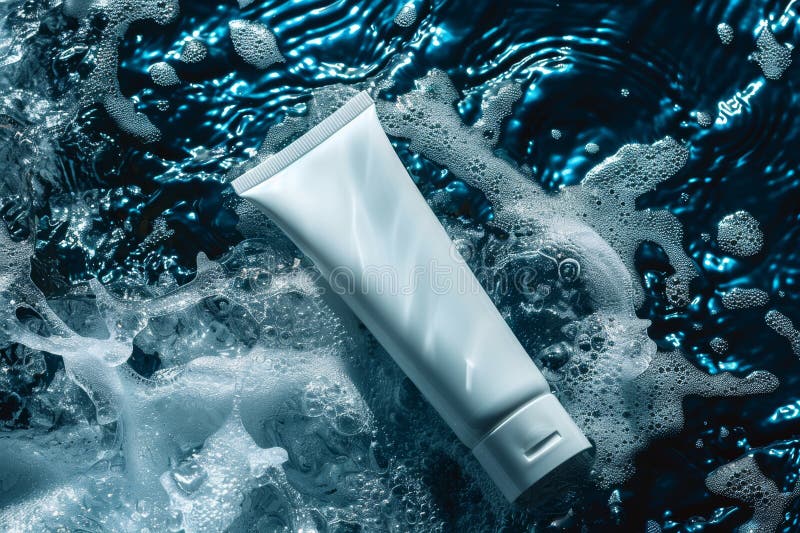 Toothpaste Tube Floating in Pool of Water Stock Photo - Image of ...