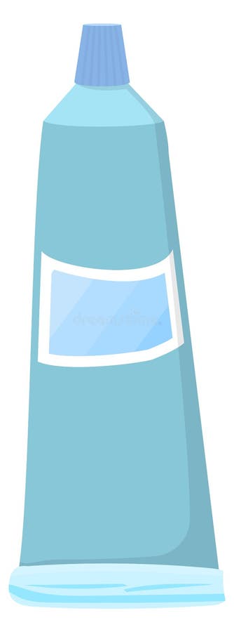 Toothpaste Tube Icon. Dental Gel Blue Container Stock Vector ...