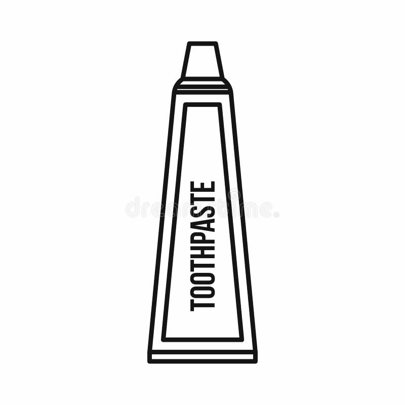 Toothpaste in Tube Icon, Outline Style Stock Vector - Illustration of ...