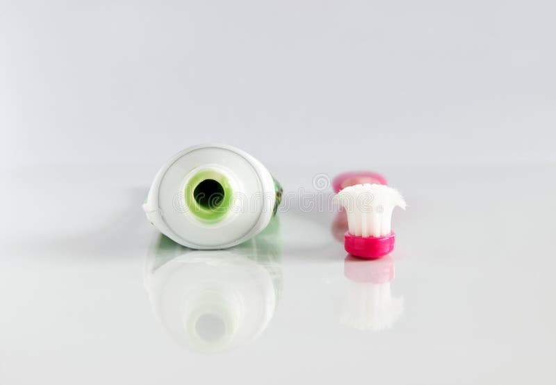 Toothpaste Tube and Old Toothbrush Stock Photo - Image of toothbrush ...