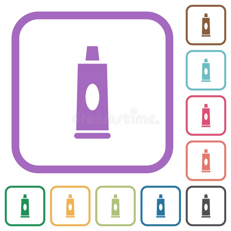 Toothpaste Tube Simple Icons Stock Vector - Illustration of container ...